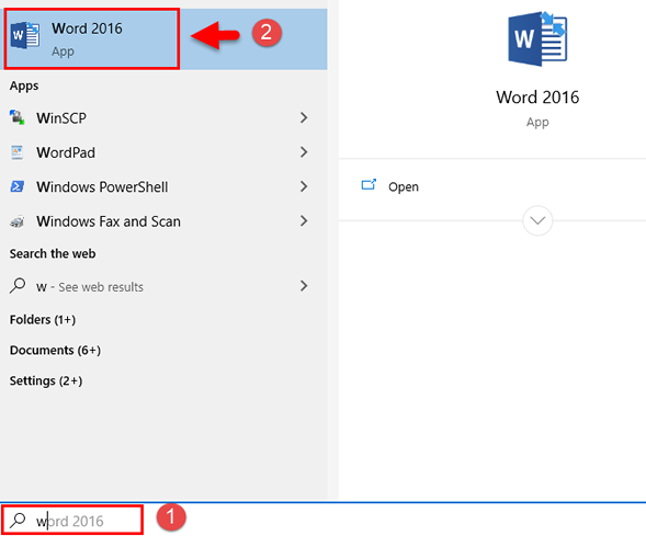 การใช้งานโปรแกรม Microsoft Word 2016 เบื้องต้น